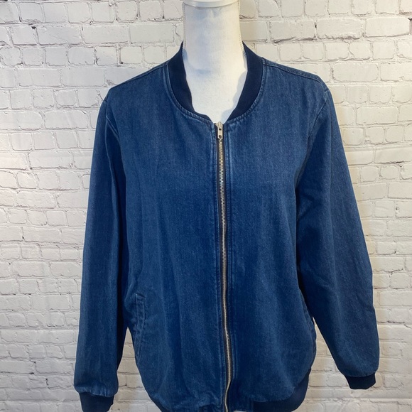 Simply Be | Jackets & Coats | Simpy Be Denim Bomber Jacket | Poshmark
